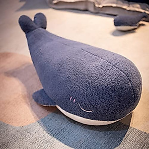 Cute Whale Stuffed Animal Plush Toy Soft Whale Plush Hugging Pillow for Kids Adults Birthday Gifts 25 cm