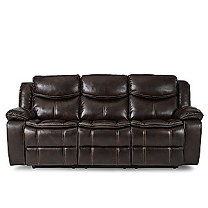 Homelegance Bastrop Double Reclining Sofa (Manual), Brown