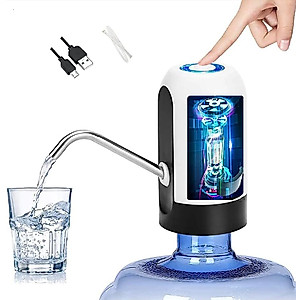 Electric Water Dispenser Pump - Food Grade Pump Pressurized for Easy Dispensing - Battery Powered Water Dispenser Compatible w/ 2-5 Gallon Water Bottles - Ideal for Home/Office/Camping Use
