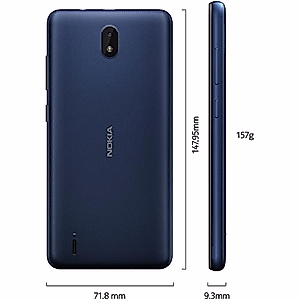 Nokia C01 Plus | Android 11 (Go Edition) | Unlocked Smartphone | 2-Day Battery | 1/32GB | 6.52-Inch Screen | Dark Blue