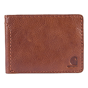 Carhartt Men's Rugged Patina Leather Wallets, Available in Multiple Styles and Colors, Brown (Bifold), One Size