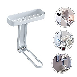 Cabilock 3pcs Hanger Storage Rack Collapsible Garment Rack Wall Mount Clothing Rack Wall Mounted Clothes Rack Home Clothes Storage Organizer Clothes Hangers Storage Stacker Coat Hanger Rack