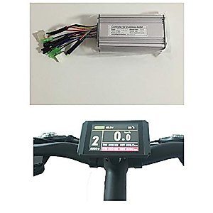 NBPower 36V/48V 500W 22A Brushless DC Motor Controller Ebike Controller +KT-LCD8H Color Display One Set，Used for 500W Ebike Kit.