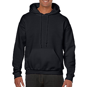 Gildan G18500 Heavy Blend Adult Unisex Hooded Sweatshirt XL Black - 2 Pack