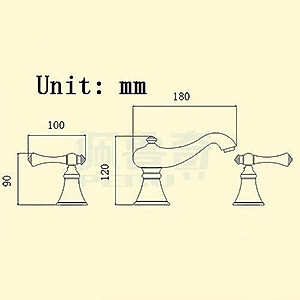 Kitchen Sink Mixer Tap, Faucets Three Holes Gold Faucet Selling Creative The New Bathroom Bathtub Water-Tap Cold Heat Plumbing Hardware Tap Sink Basin Mixer Taps