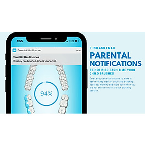 Blu Smart Bluetooth Enabled Kids Toothbrush with Live Tracking App to Teach Children Healthy Brushing Habits, Share Results with Your Dentist, Wireless Rechargeable Electric (Pink)