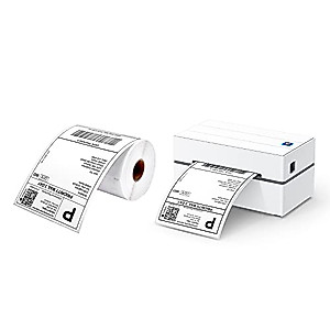 MUNBYN P130 Shipping Label Printer, 4"x6" Direct Thermal Shipping Label Compatible with DYMO LabelWriter 4XL 1744907,1755120, 220 Labels/Roll