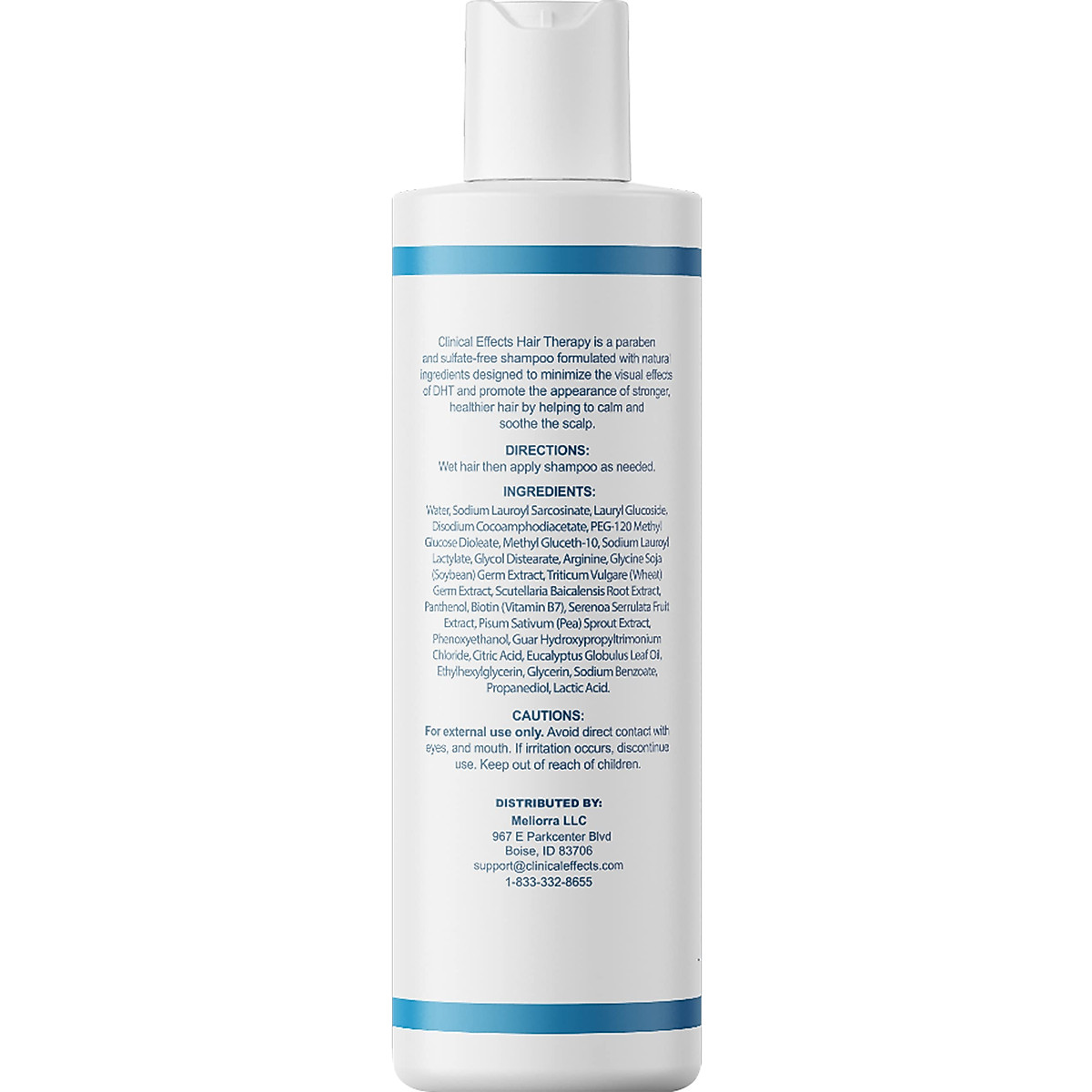 Clinical Effects Hair Therapy Shampoo – Biotin Shampoo with Anagain and Baicapil - Supports Hair Growth for Women and Men - Made in the USA - 8 Fl Oz