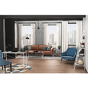 ClosetMaid Writing Desk or Console Table for Office, Entryway or Living Room, Industrial Modern Design, Wood with White Metal Frame, Smoky Taupe