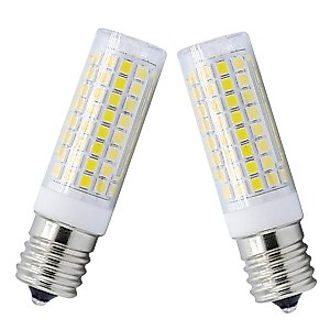 HXMLIHB E17 LED，8W Microwave Oven Bulb，80W Halogen Equivalent ，Dimmable E17 Bulb for Microwave Oven Over Stove Appliance，800Lm, AC110V/130V，Daylight White 6000K(Pack of 2)