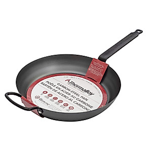 Browne Foodservice THERMALLOY 11.8 Inch Black Carbon Steel Fry Pan