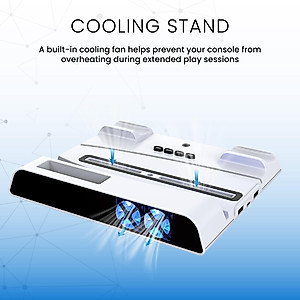 Surge Multi-Function Charging Stand for Playstation 5 PS5 Digital and Disc Version with Cooling Fans, 2 Charge Docks for DualSense Controllers, 4X USB-C adapters, 2X USB-A Ports