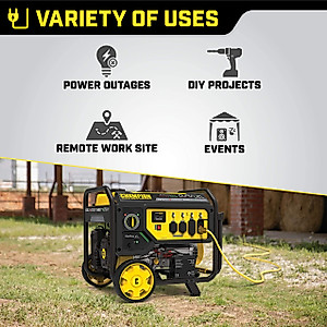 Champion Power Equipment 100891 9375/7500-Watt Dual Fuel Portable Generator, Electric Start