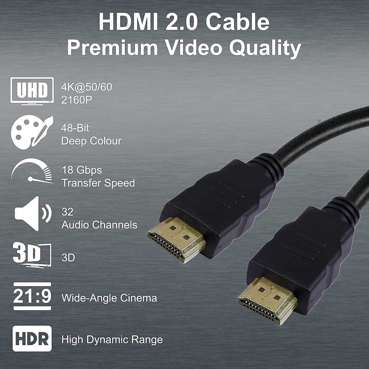 Hi-Speed 4K HDMI Cable Compatible with Your Microsoft Surface Duo 2 Certified for 2.0, 18Gbps, UHD, 2160p + More (10 Feet)
