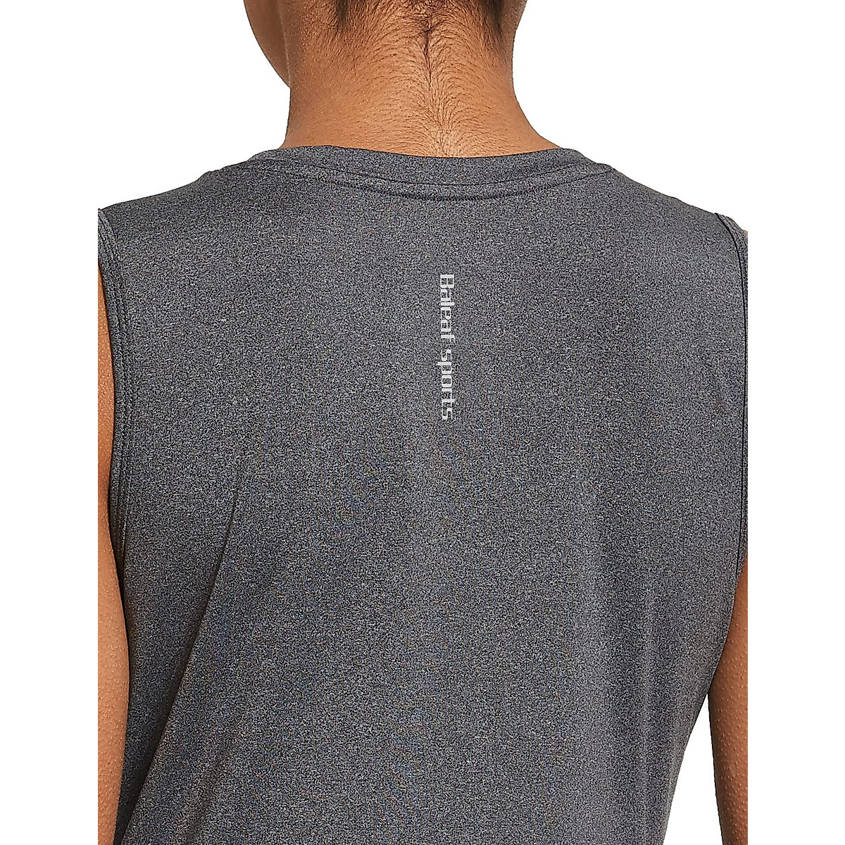 baleaf Women's Workout Tops Sleeveless Running Yoga Tops Gym Atnletic Shirts Activewear Gray Size L