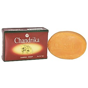 Chandrika Sandal Soap Bar, Coconut Oil and Sandalwood Soap for Men & Women – Cleansing & Moisturizing Face, Bath and Body Wash – Vegan Soap, 2.64 Oz (6 Pack)