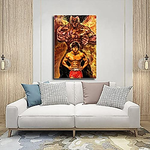 YYUU Gurappura Baki Poster Baki Hanma Poster Baki Poster (20) Canvas Poster Posters for Room Aesthetic Art Poster Print Poster 12x18inch(30x45cm) Unframe-style