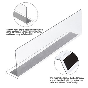 ULTECHNOVO 6pcs Shelf Divider Desk Bookshelf Trash Magnetic Shelves Clear Shelf Separators Plastic Drawer Drawers Plastic Acrylic Shelf Separators Desk Book Shelf Milk Desk Rack Partition PVC