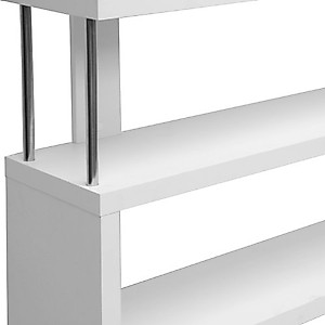 Baxton Studio Barnes 3-Shelf Modern Bookcase, White
