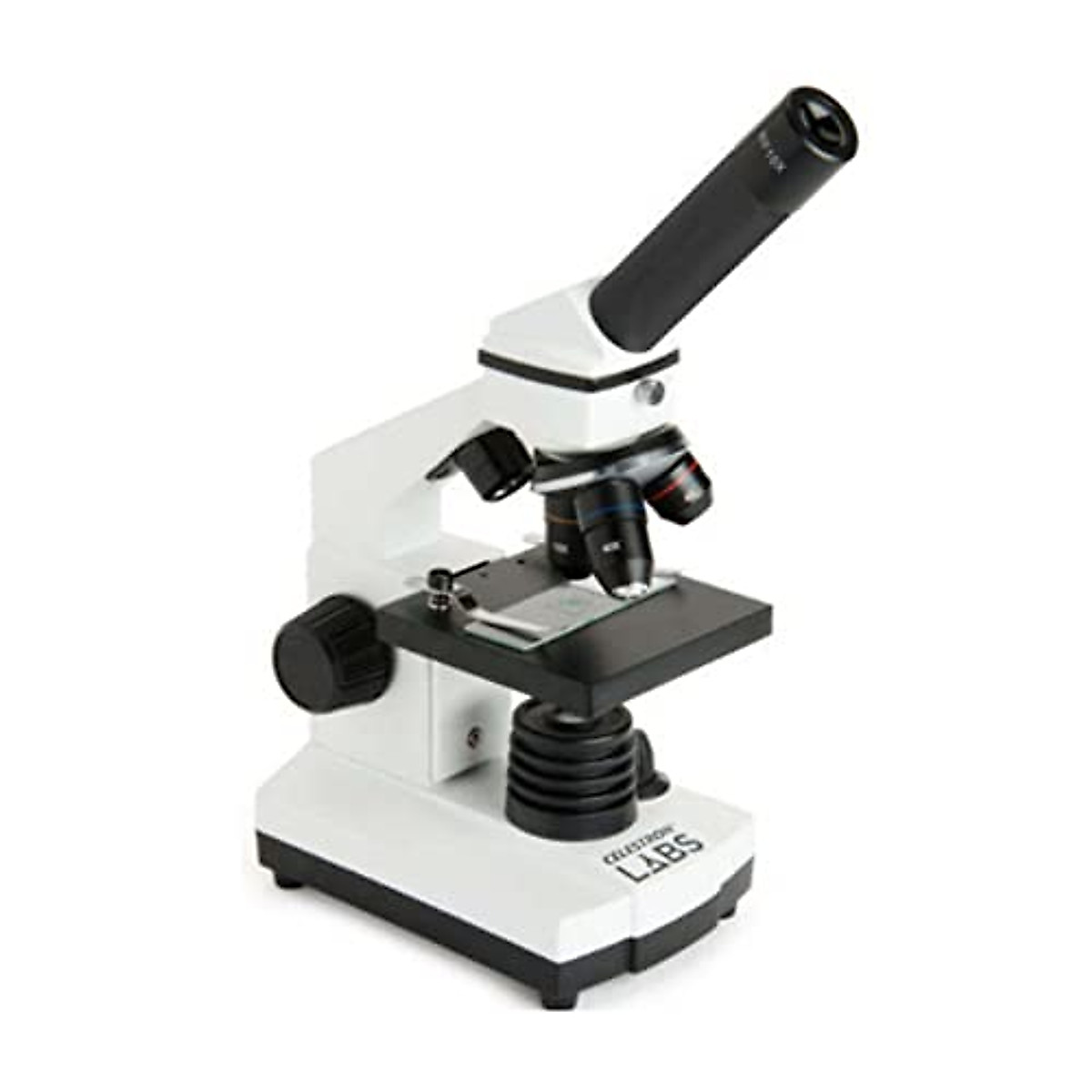 Celestron – Celestron Labs – Monocular Head Compound Microscope – 40-400x Magnification – Adjustable Mechanical Stage – Includes 10 Prepared Slides