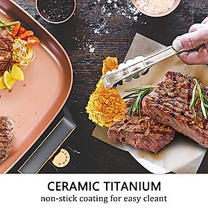 Extra Deep Nonstick Electric Skillet - Scratch Resistant - Serves 3 to 5 People (6Qt.)