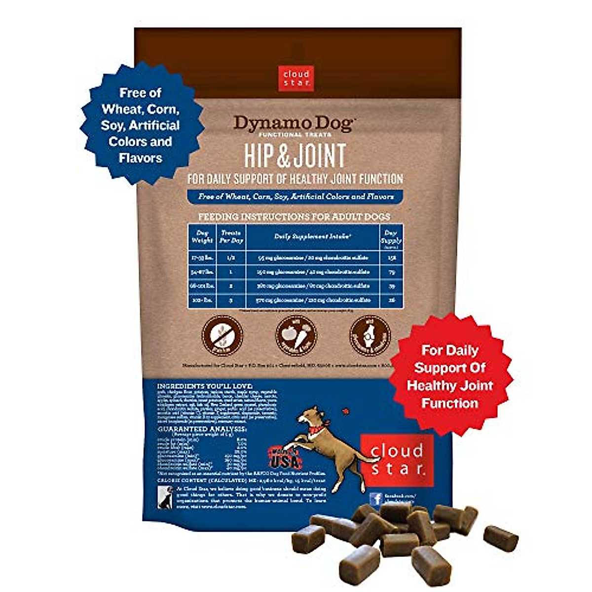 Cloud Star, Dynamo Hip & Joint Bacon & Cheese, 14 Ounce