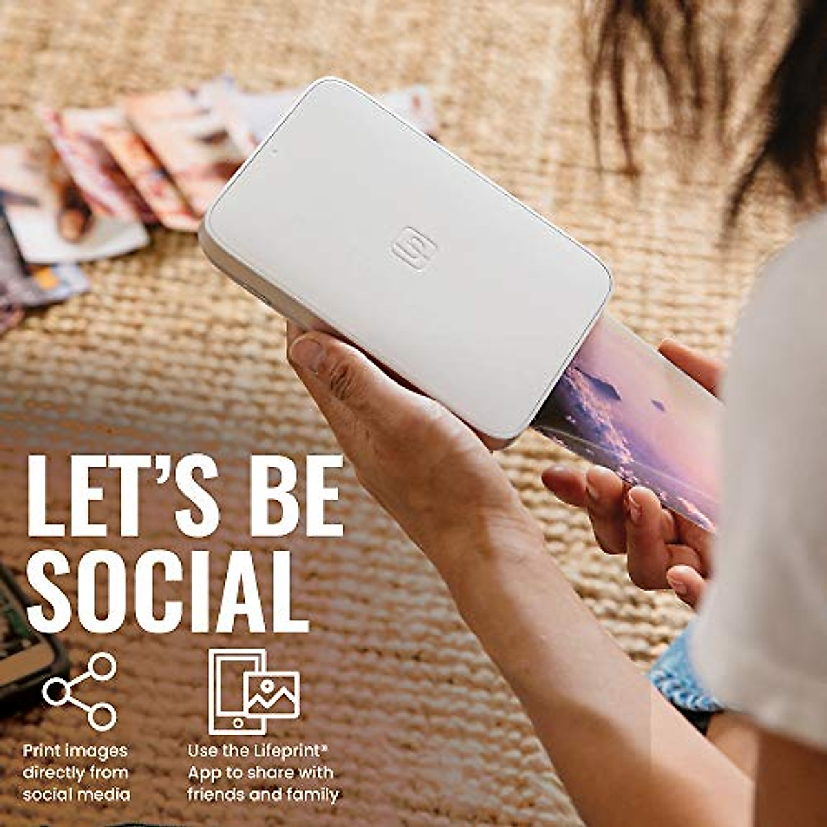 Lifeprint 3x4.5 Portable Photo and Video Printer for iPhone and Android. Make Your Photos Come to Life w/Augmented Reality - White