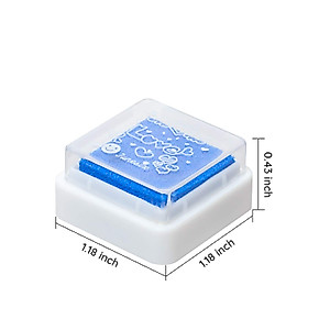 Ink Pad, 24 Colors Finger Washable Craft Ink Pad for Kids Stamp, 1.18X1.18''