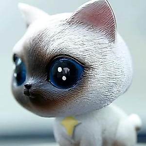 YGMONER Cat Bobblehead Ornaments Car Dashboard Shake Head Decoration (Siamese)