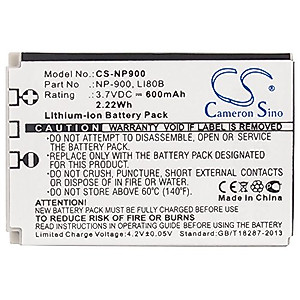 600mAh Li-ion Battery Replacement for UFO DS5080 DS5332 DS5331 02491-0015-00 02491-0037-00 BATS4 NP-900