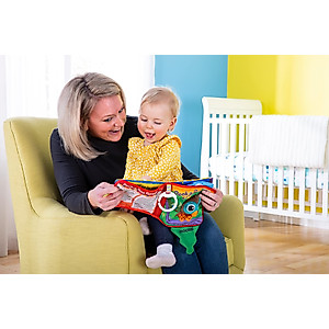 Lamaze Peek-A-Boo Forest Soft Baby Book - Clip-On Cloth Book - Washable Crinkling Fabric Pages for Sensory Play - Teething and Learning Toys for Babies - 6 Months and Up