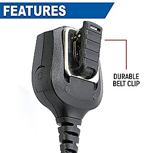 Rugged Remote Shoulder Speaker Mic for Off Road Racing Radios 2-Pin Kenwood & Baofeng – Connects to Two Way Handheld Radio and 3.5 Ear Piece Jack