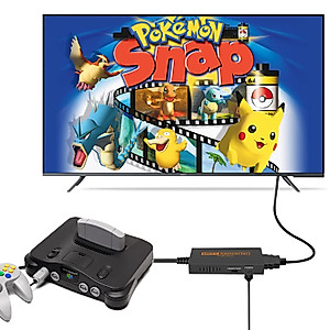 IQIKU RCA to HDMI Converter, AV to HDMI Adapter with HDMI Cable for N64/SNES/GAME CUBE/WII/PS1/PS2/XBOX/DVD ect.