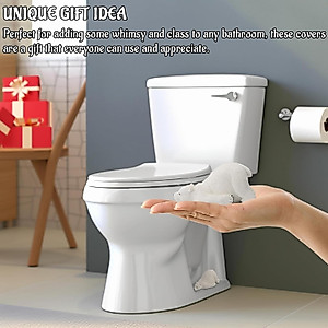 Generic 2 Pcs ToilReplacement Parts, Polar Bear Toilet Floor Bolt Covers Toilet Bolt Caps Decorative, Toilet Bolt Caps Toilet Bolt Covers for Bathroom Kitchen Toilet, QOIC02BKDK5QYNGHO4D6