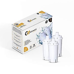 QPD-B01 - Compatible With Brita Replacement Filter, Brita Classic Reduces Chlorine, taste and odor, chloramine, particulate, iron, manganese, zinc and total dissolved solids (TDS) OB03 (3 Pack)