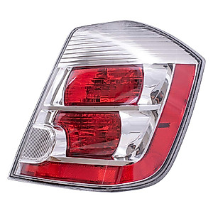 Brock Replacement Driver and Passenger Taillights Tail Lamps with Chrome Bezels Compatible with 2007-2009 Sentra 26555ET00B 26550ET00B