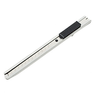 Tajima LC301B Slimline Snap Off Knife with Auto Lock Handle and 3 Blades for Graphics 9MM, Silver