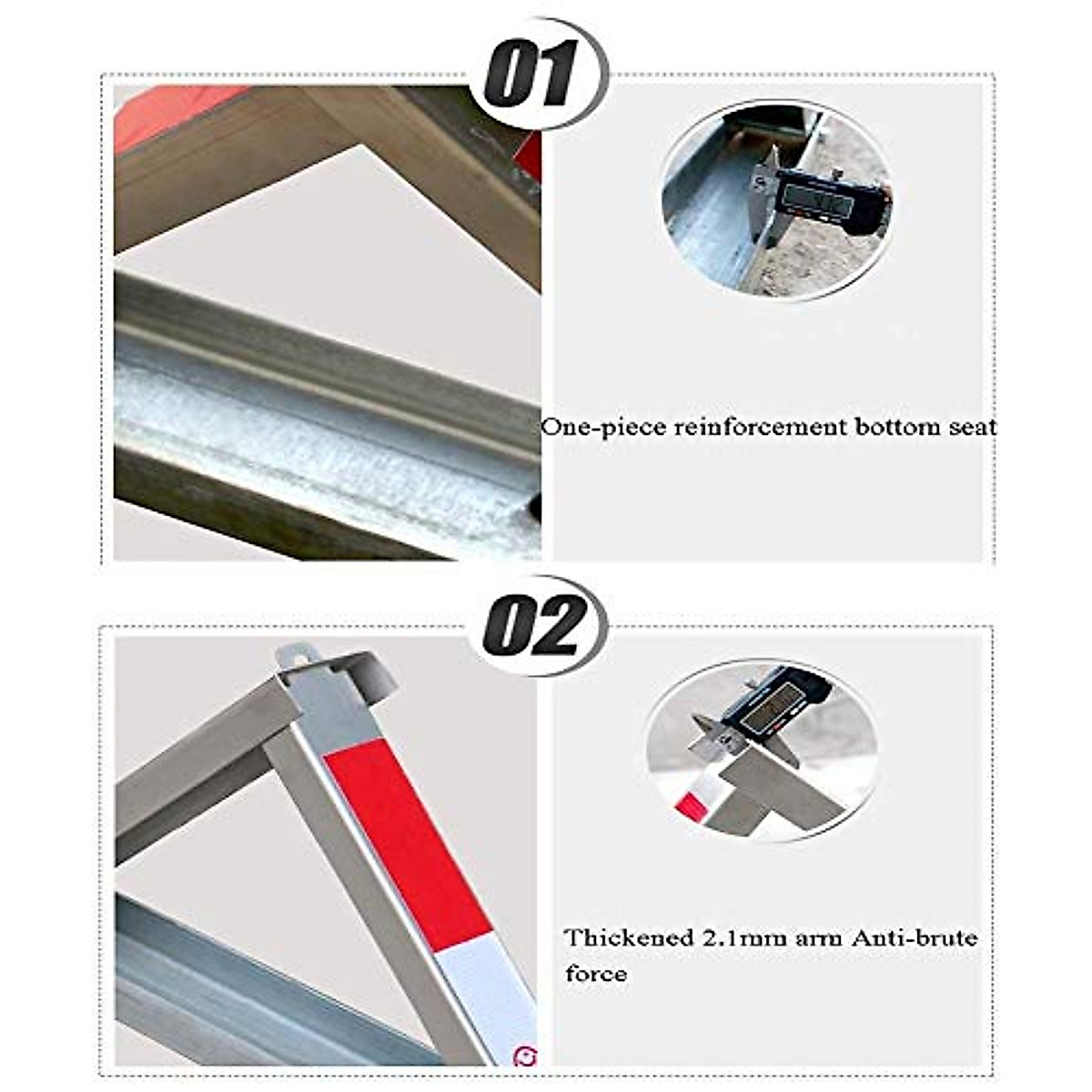 Parking Lock,Parking Barriers Parking Lock,Thick Stainless Steel Type a Triangular Parking Lock Locked Car Parking Spaces Lock Occupying Integrally Molded Crash,55 X 8 X 35Cm Bollard
