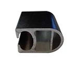 Sling Rail End Caps, Furniture Sliders, Fits Agio Brand Patio Furniture and Other Outdoor Furniture Brands, Half Oval, Pack of 16, Black