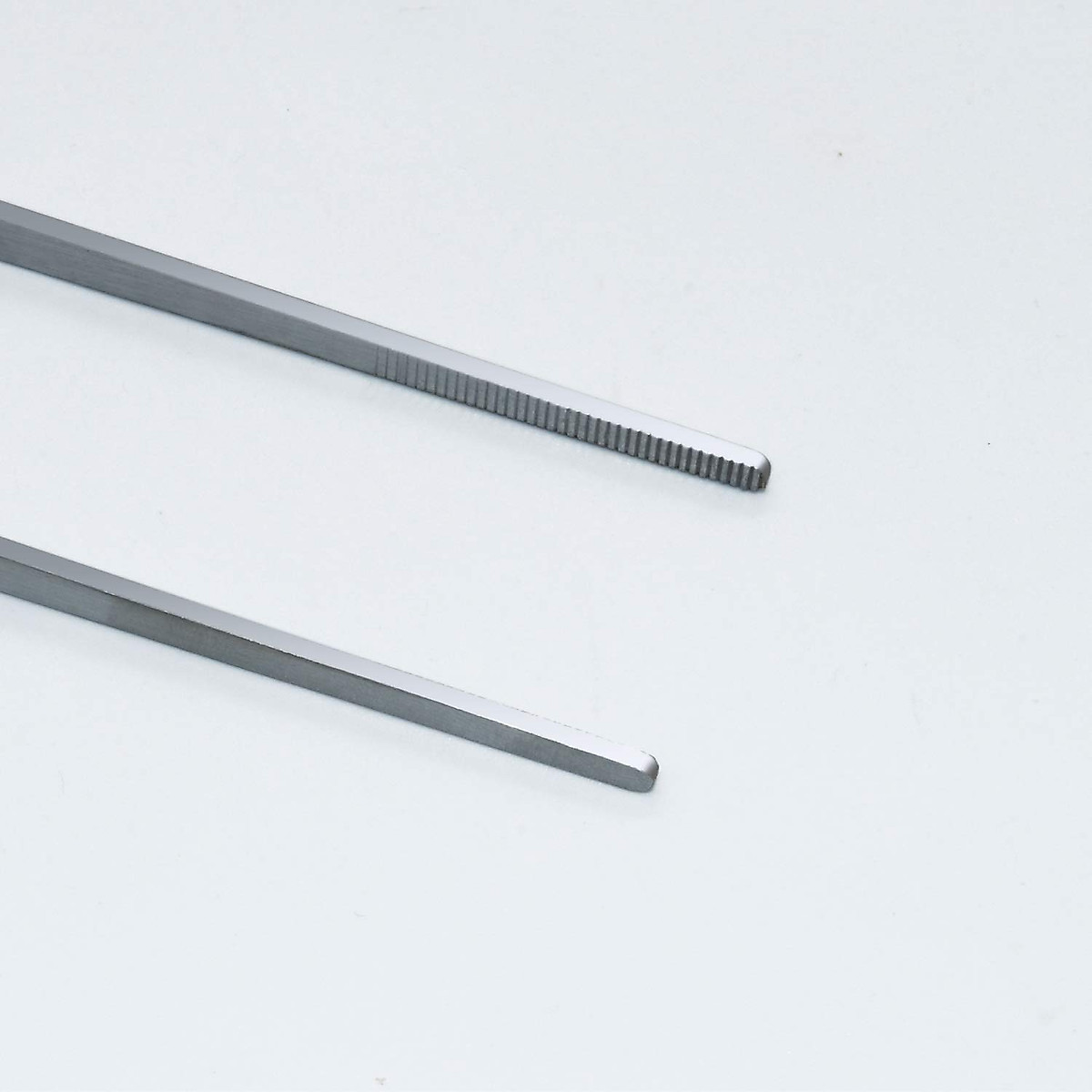 Stainless Steel Polished Extra-Long 15 inch Tongs Tweezers with Precision Serrated Tips for Garden, Kitchen, Indoor & Outdoor