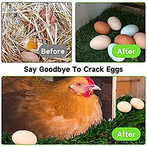 Vivnoon Chicken Nesting Box Pads, 9 Pack 12"x12" Artificial Grass Rug Synthetic Turf Mat for Chicken Coop Laying Box Grass Pads Pet Lawn Pads…