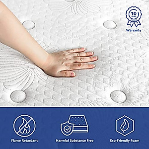 Olee Sleep 9 Inch Breeze Gel Infused Memory Foam Innerspring Mattress, Mattress In a Box, CertiPUR-US Certified, Twin