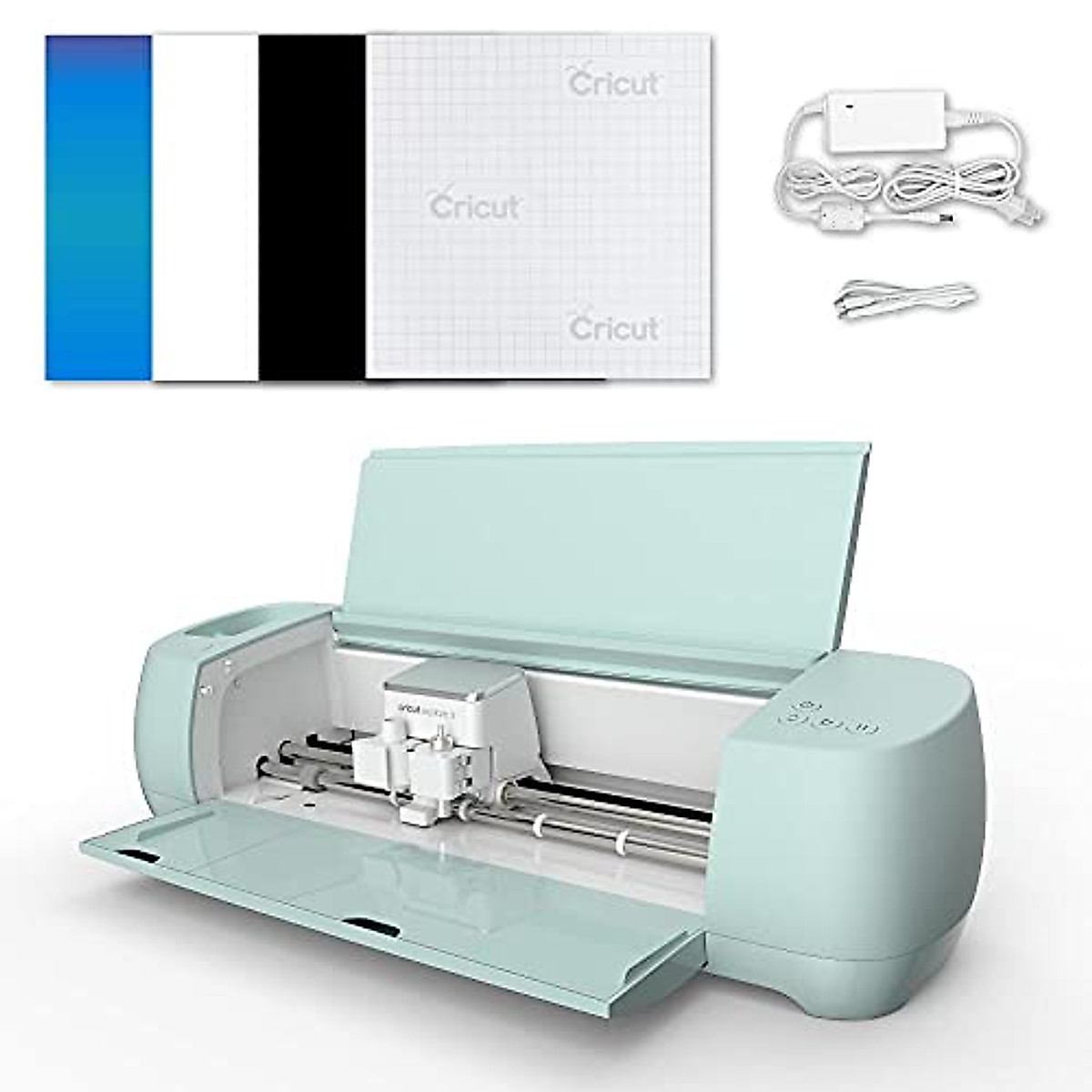 Cricut Explore 3 Machine Bundle Weeder Tool Kit XL Scraper Transfer Tape Smart Vinyl Permanent Black & White 2X Faster DIY Matless Cutting Compatible with iOS Android Windows & Mac Bluetooth