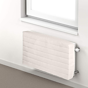 Tatuo 2 Pieces Indoor Air Conditioner Cover Inside Window Unit Double Insulation Cover with Drawstring (White, 21 x 14 x 3 Inch)