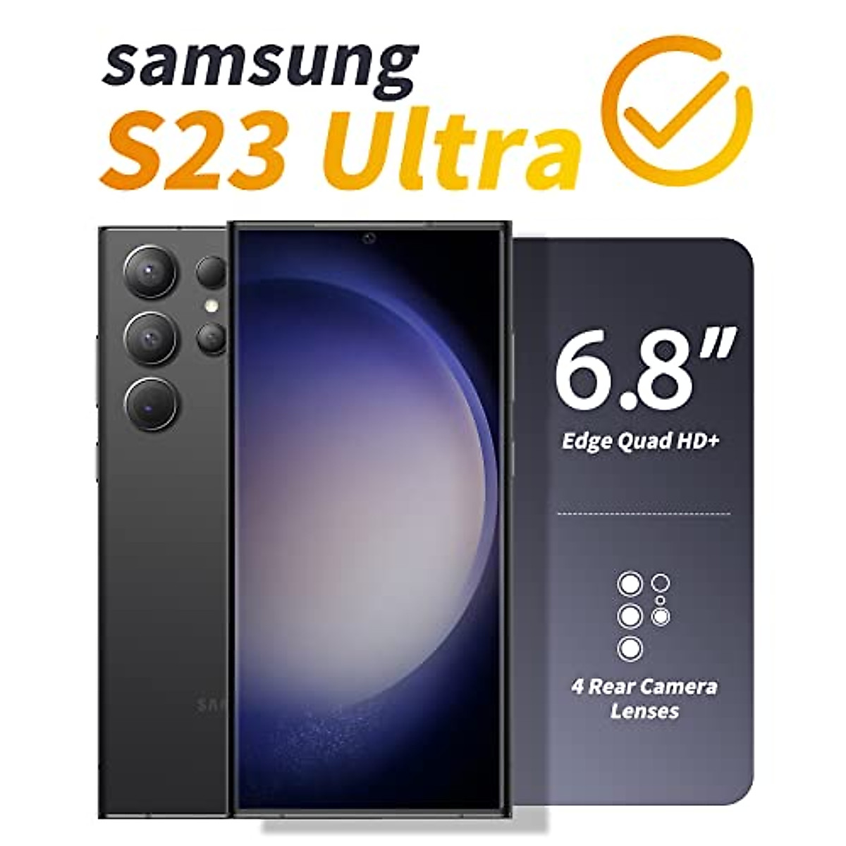 Tongate Compatible with Samsung Galaxy S23 Ultra Case with Slide Camera Cover & Kickstand, [10FT Military Drop Protection] Rugged Shockproof Phone Case for Galaxy S23 Ultra 5G 6.8 Inch, Black