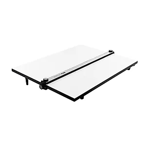 Pacific Arc Table Top Drawing Board with Parallel Bar, White, 30 inches by 42 inches