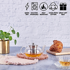 Folkulture Spoon Rest for Kitchen Counter, Spoon Holder for Stove Top or Countertop, Pot Holders for Kitchen, Hot Pads or Trivets for Hot Dishes Pots and Pans