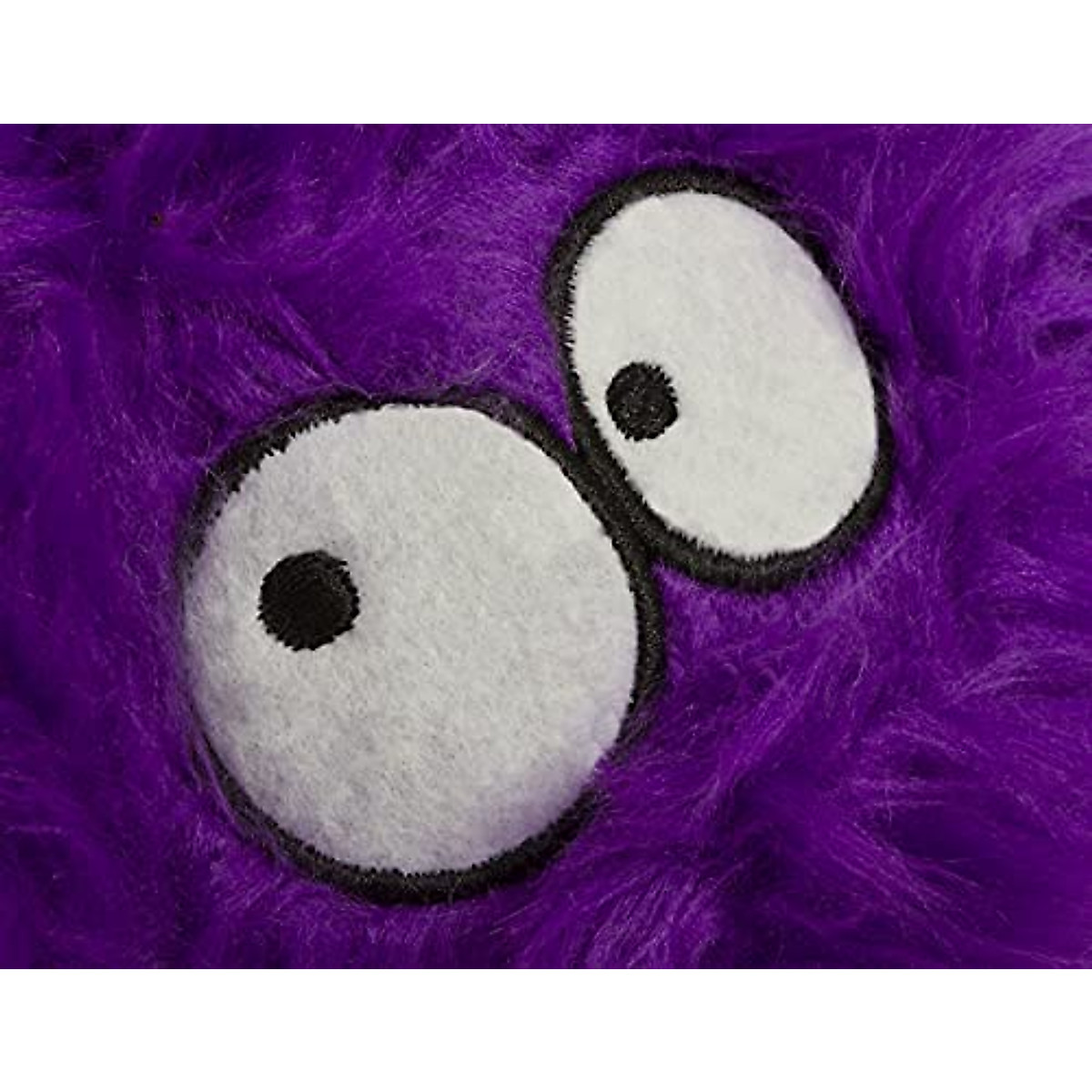 goDog Furballz Squeaky Plush Ball Dog Toy, Chew Guard Technology - Purple, Large
