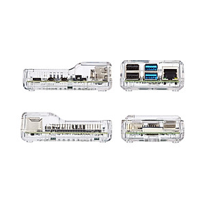 Vilros Clear Transparent Slim Compact Case for Raspberry Pi 4-Includes Sealed and Open Cover Options