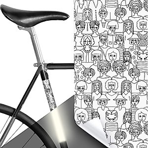 MOOXIBIKE Unisex – Adult's Rahmenschutzaufkleber für Rennrad Frame Protection Sticker for Road Bikes, White, 29,5 x 15 cm